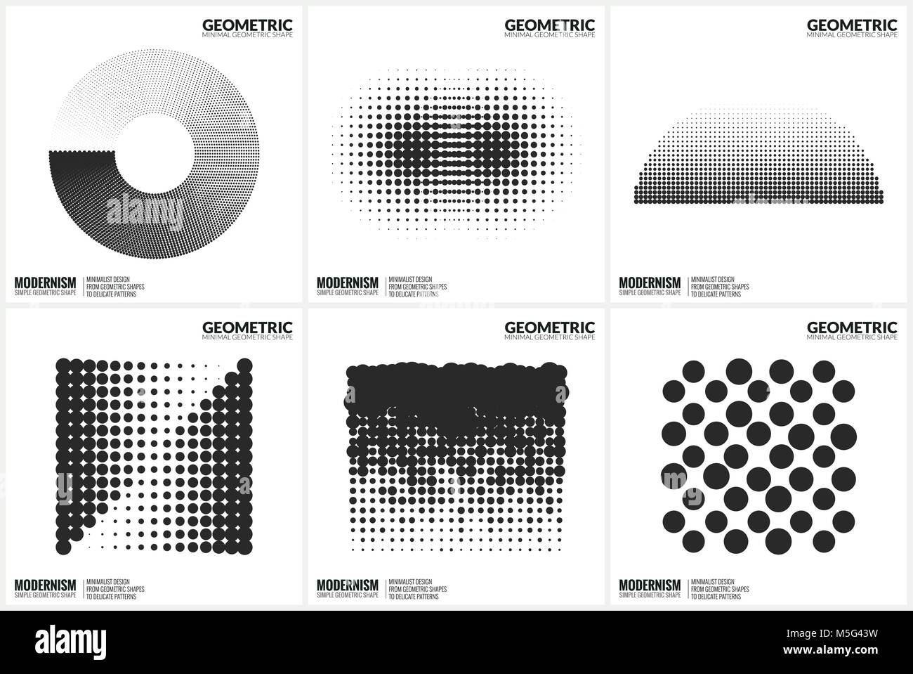 Universal Halftone Geometric Shapes For Design Stock Vector Image & Art - Alamy
