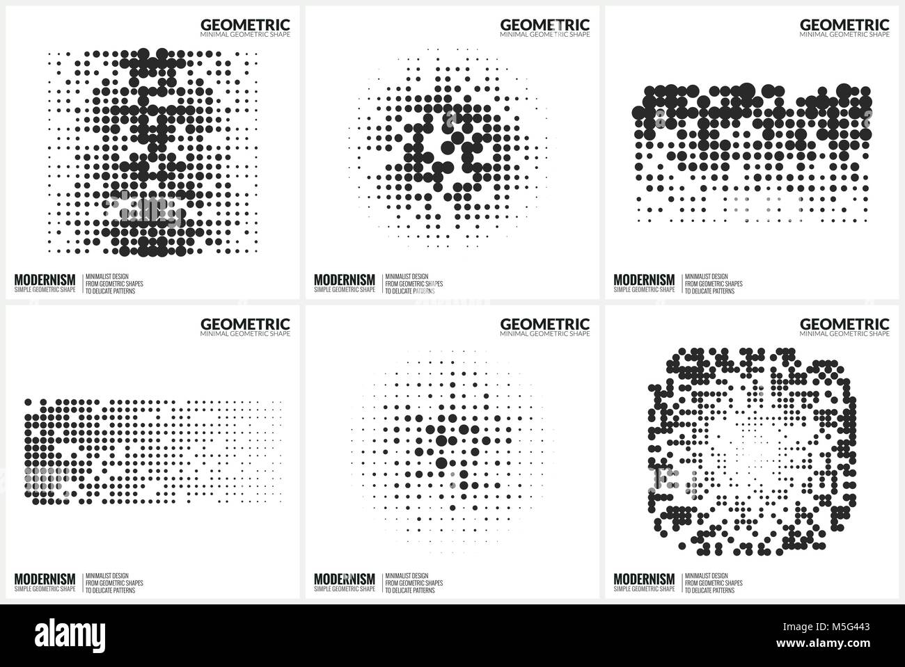 Universal Halftone Geometric Shapes For Design Stock Vector Image & Art - Alamy