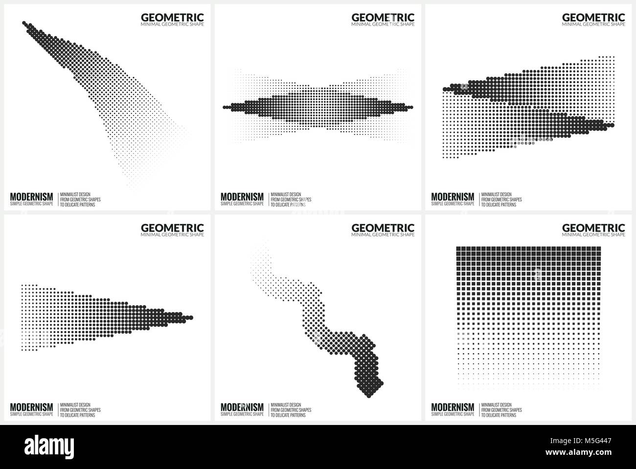 Universal Halftone Geometric Shapes For Design Stock Vector Image & Art ...
