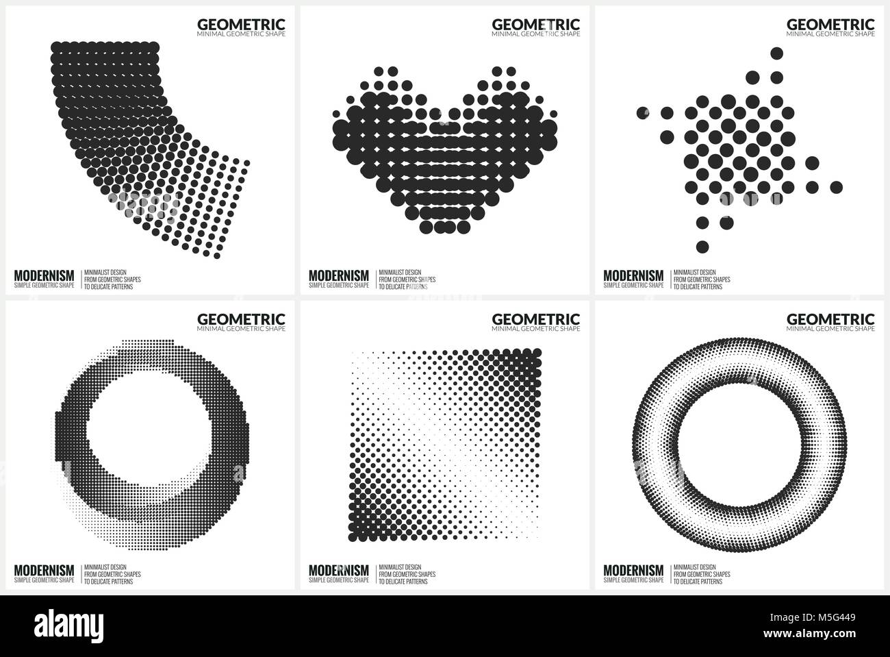 Universal Halftone Geometric Shapes For Design Stock Vector Image & Art ...