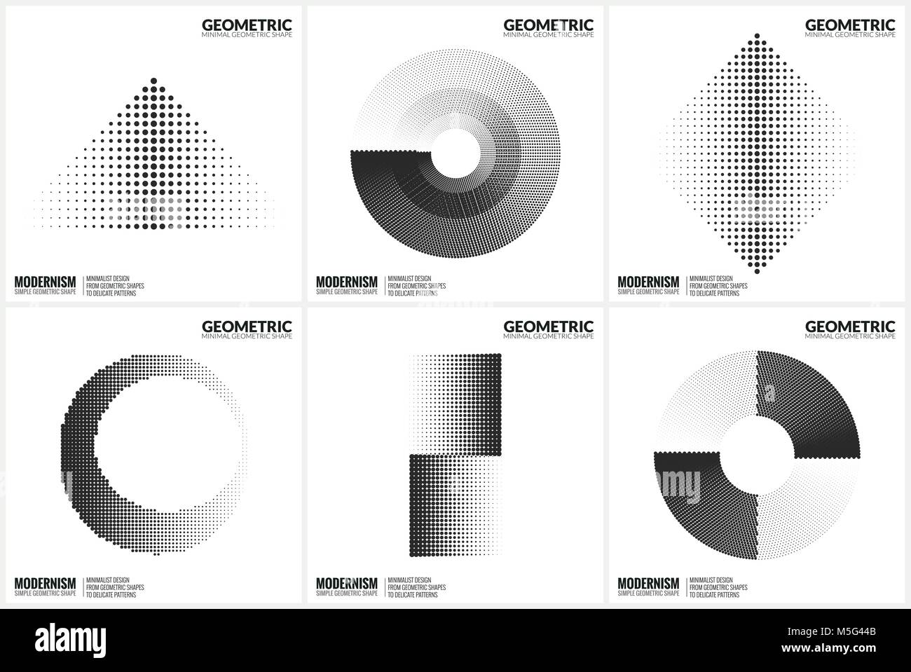 Universal Halftone Geometric Shapes For Design Stock Vector Image & Art ...