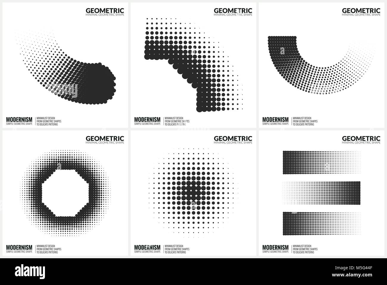 Universal Halftone Geometric Shapes For Design Stock Vector Image & Art - Alamy