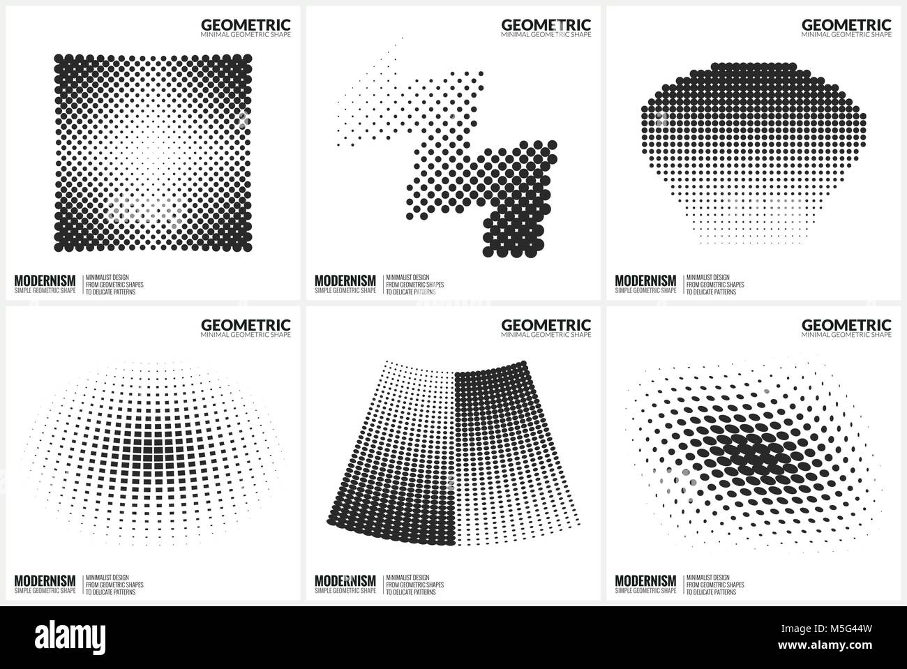 Universal Halftone Geometric Shapes For Design Stock Vector Image & Art - Alamy