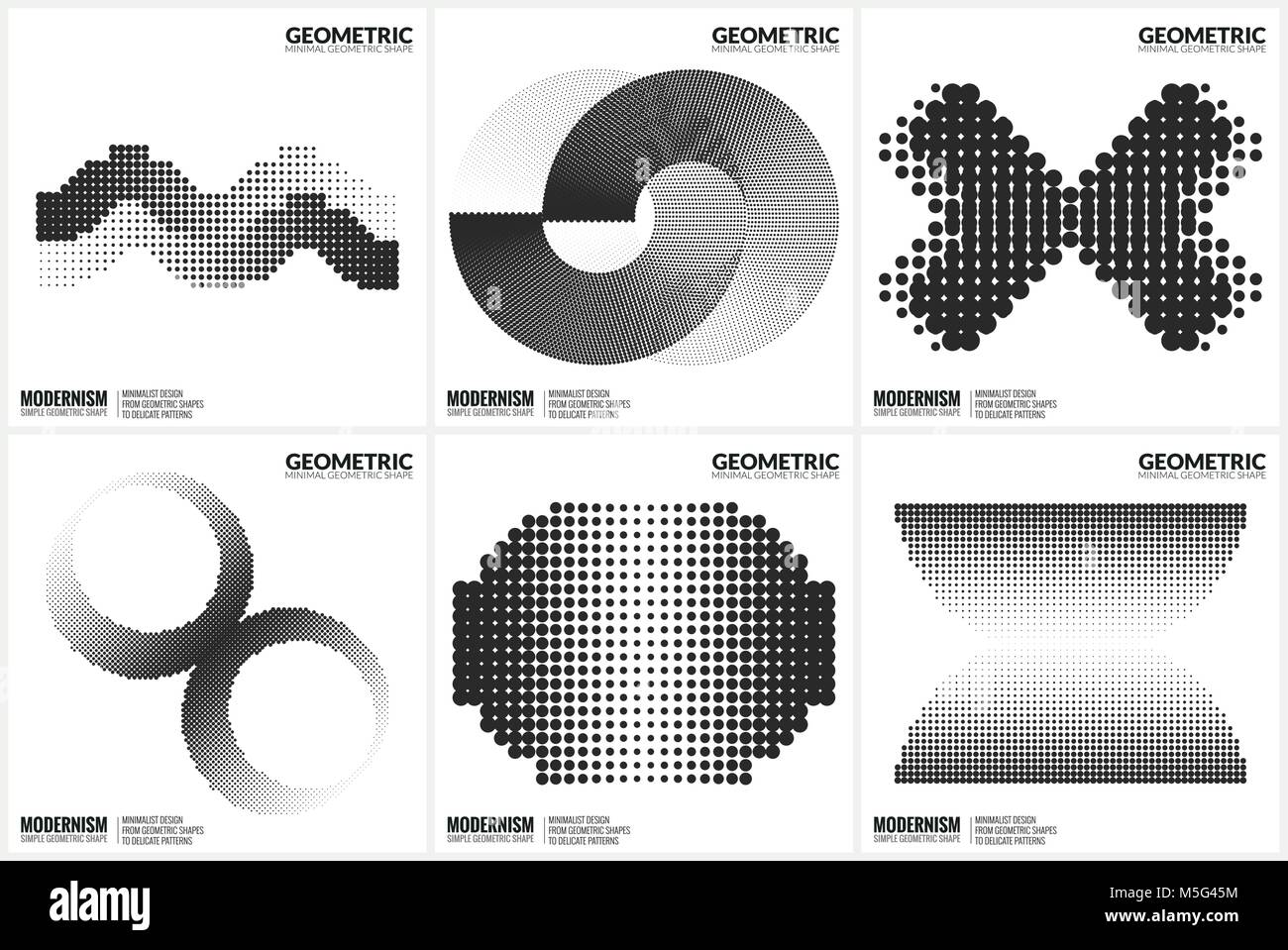 Universal Halftone Geometric Shapes For Design Stock Vector Image & Art - Alamy