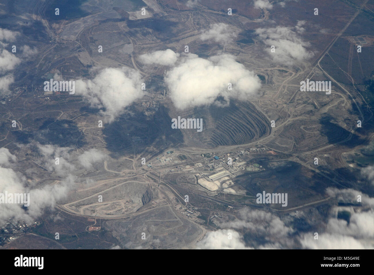 Aerial view of a mine, Africa Stock Photo - Alamy