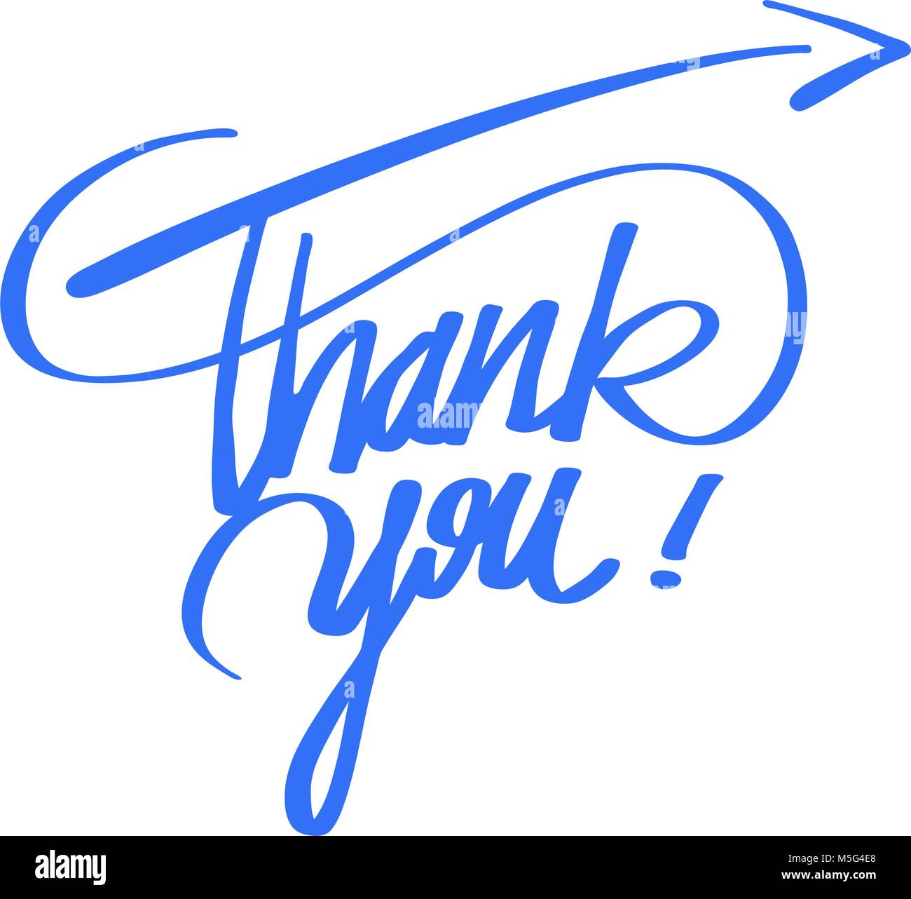 Thank hand lettering text Stock Vector Images - Alamy