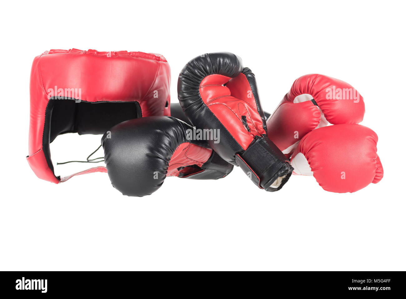 boxing gloves and headguard Stock Photo - Alamy
