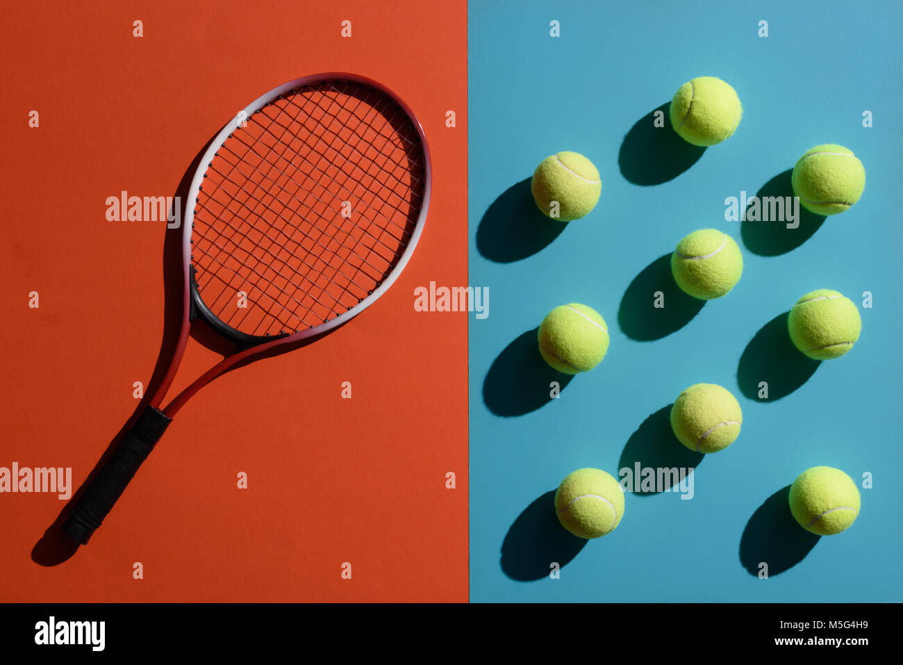 tennis racket and balls Stock Photo - Alamy