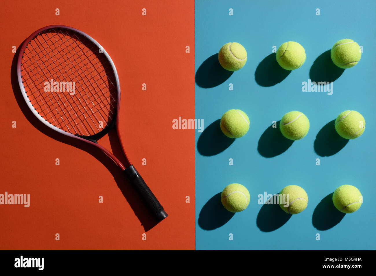tennis racket and balls Stock Photo - Alamy