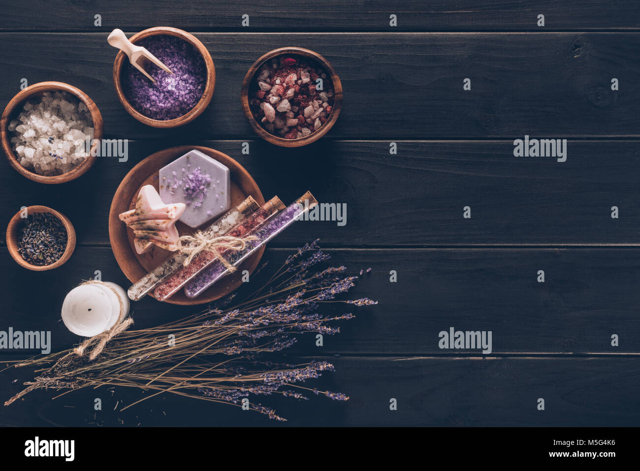 spa treatment with dried lavender flowers Stock Photo - Alamy