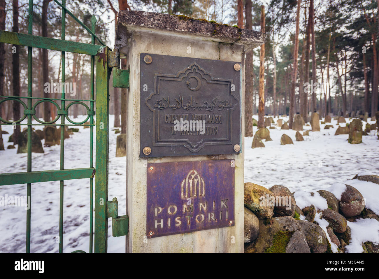 Muslim cemetery in Kruszyniany village, former Polish Tatars settlement ...
