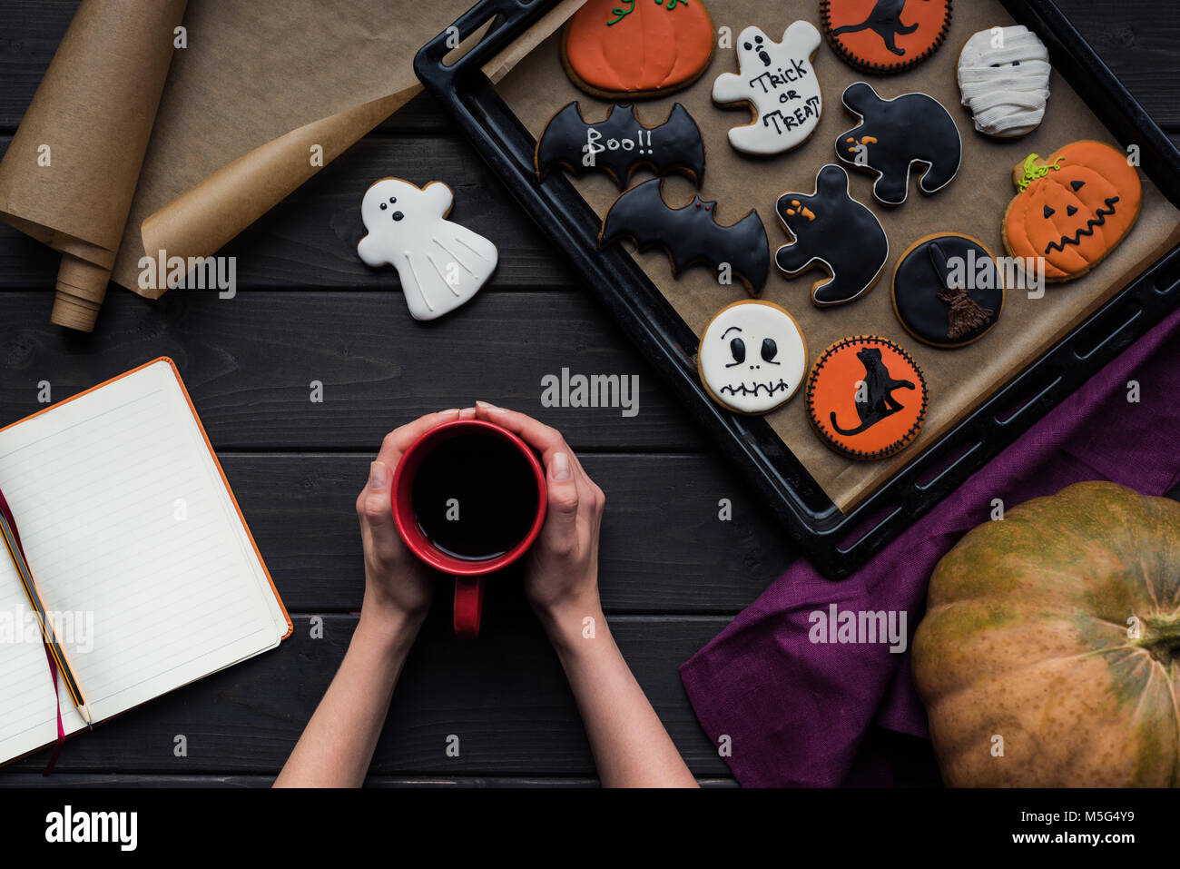 beautiful halloween composition Stock Photo - Alamy