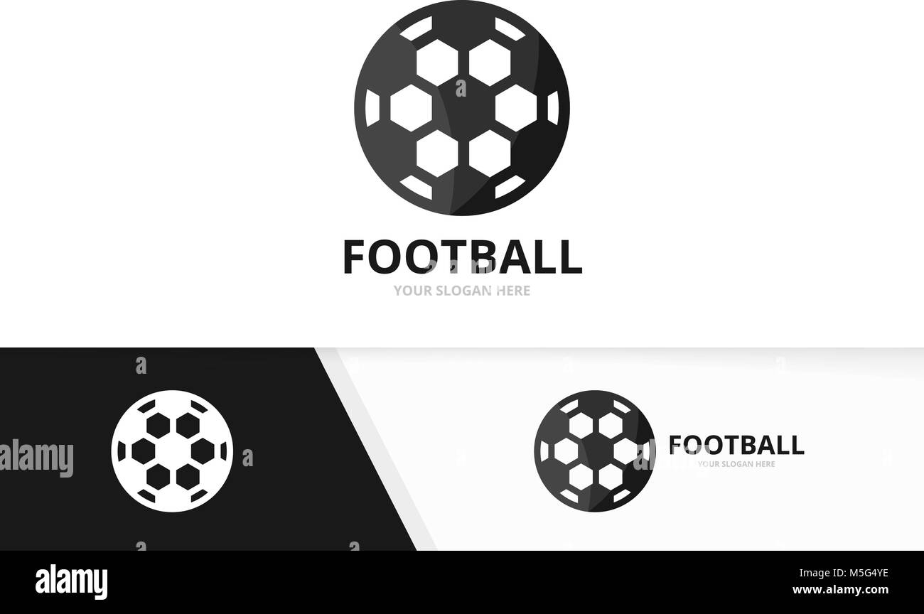 Vector soccer and sport logo combination. Ball symbol or icon. Unique ...
