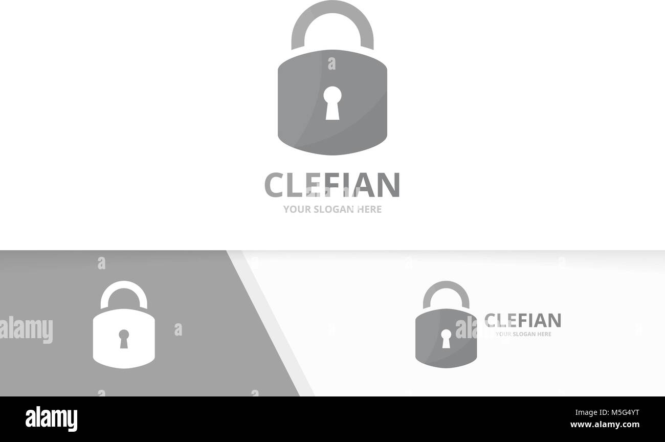 Vector lock logo combination. Safe and private symbol or icon. Unique ...