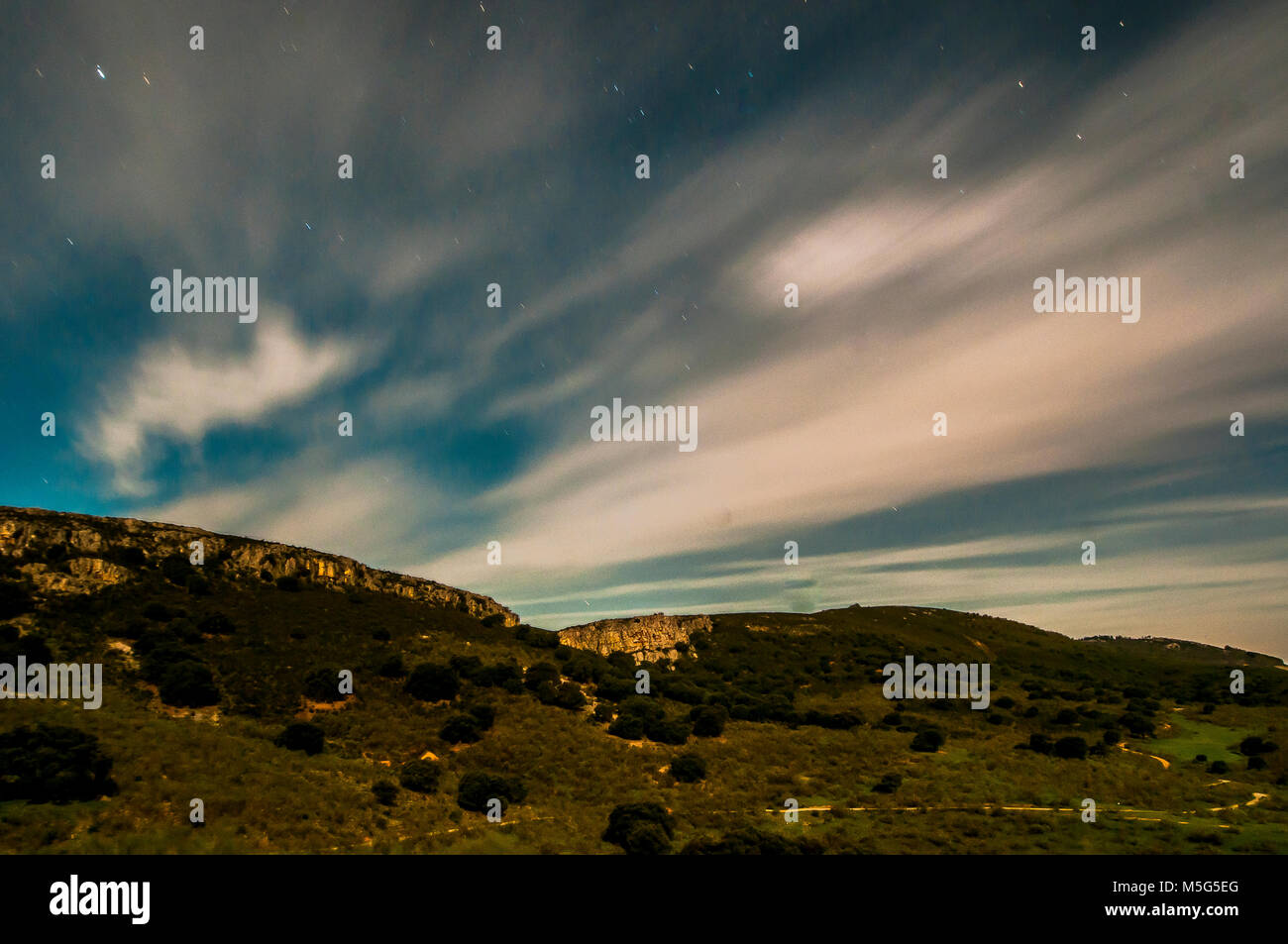 Moonlight hills hi-res stock photography and images - Alamy