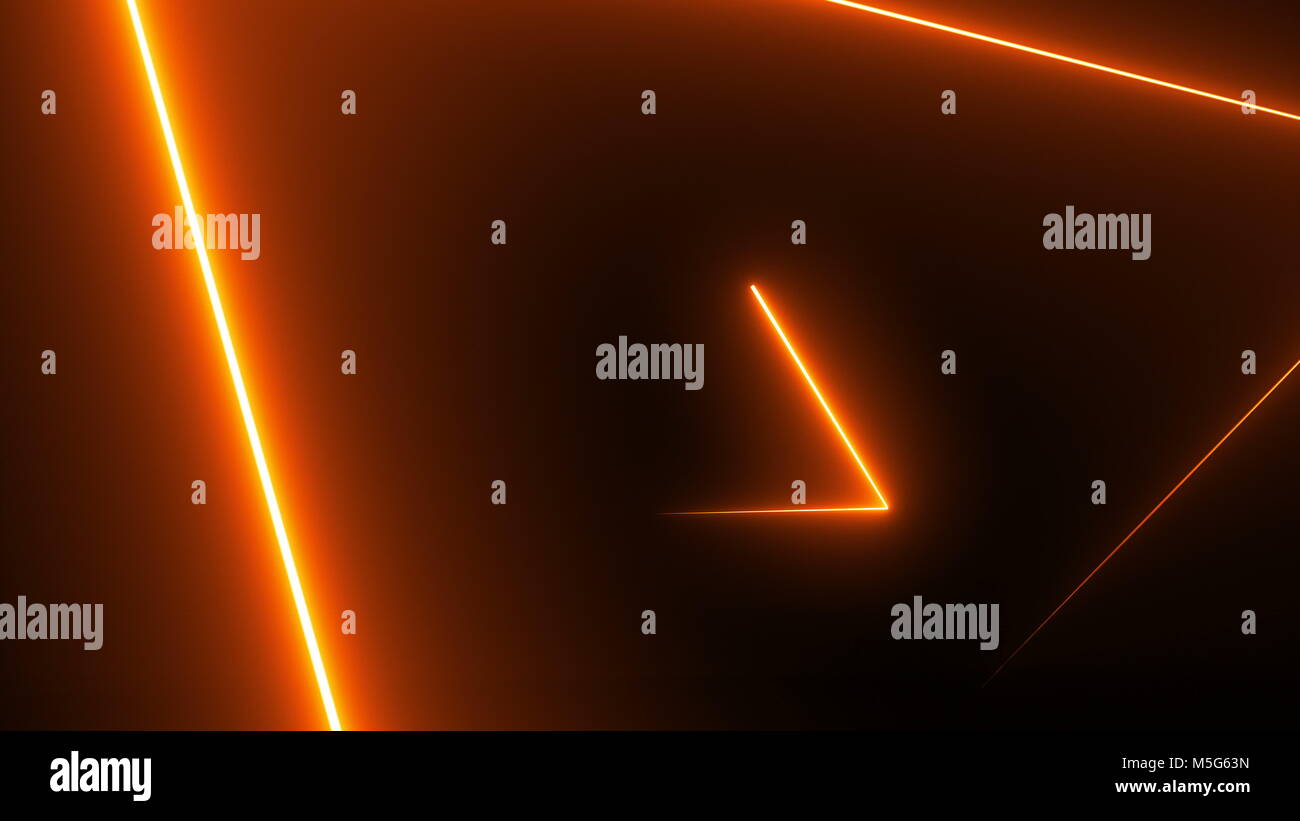 Abstract background with neon triangles Stock Photo - Alamy