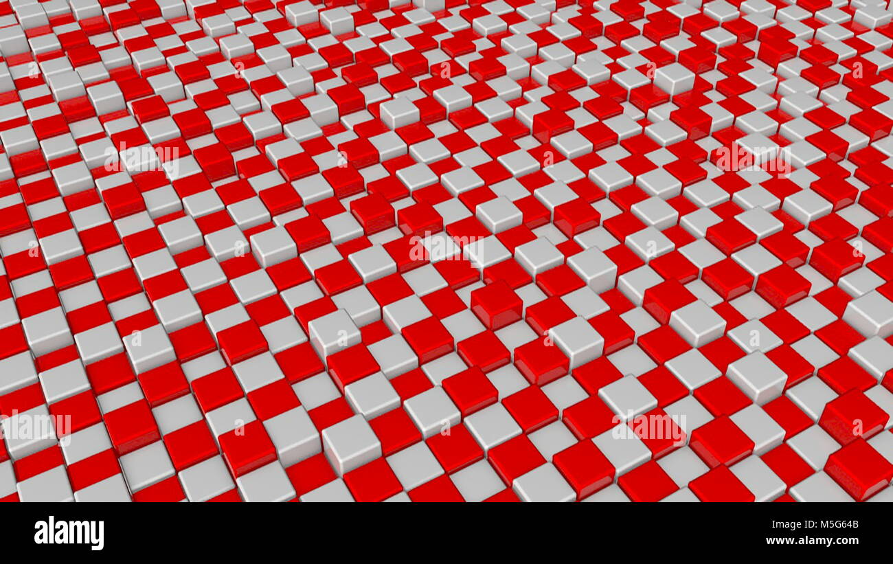 Abstract background with red and white squares blocks Stock Photo - Alamy