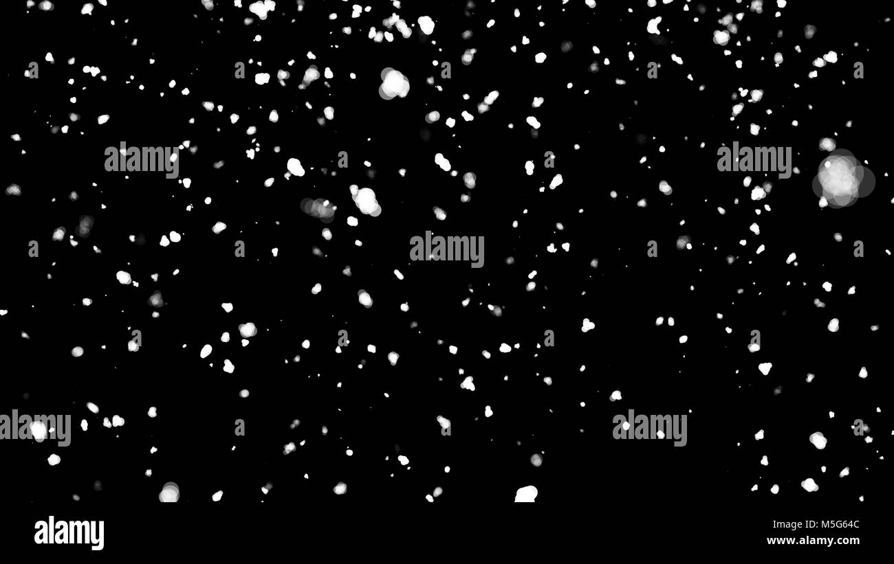 Snow isolated on black background Stock Photo - Alamy