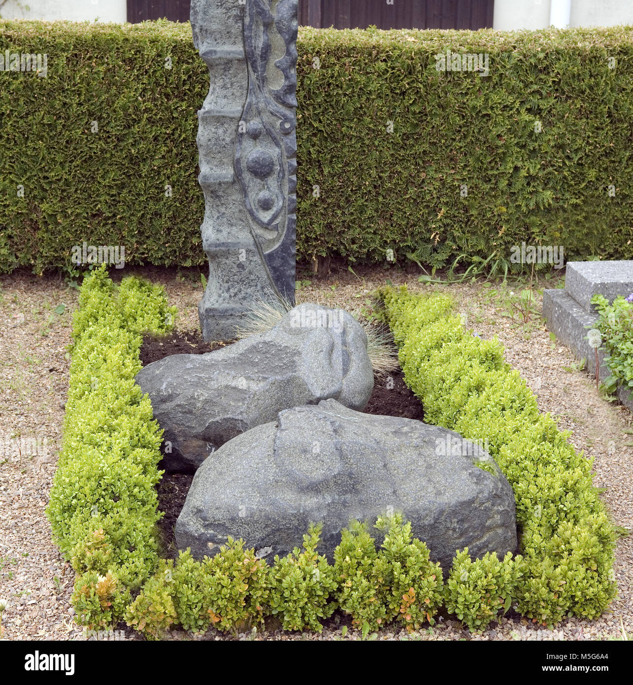 Grave design, grave stone Stock Photo - Alamy