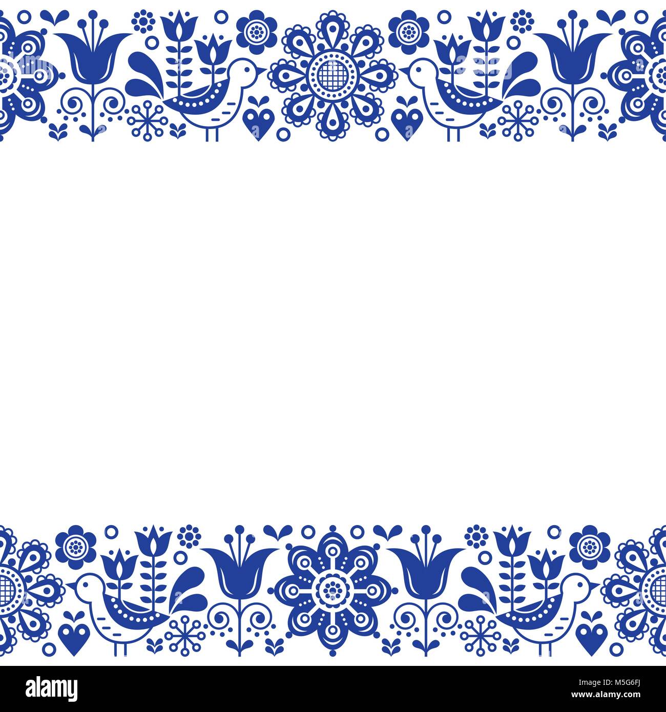 Scandinavian folk bird art Stock Vector Images - Alamy