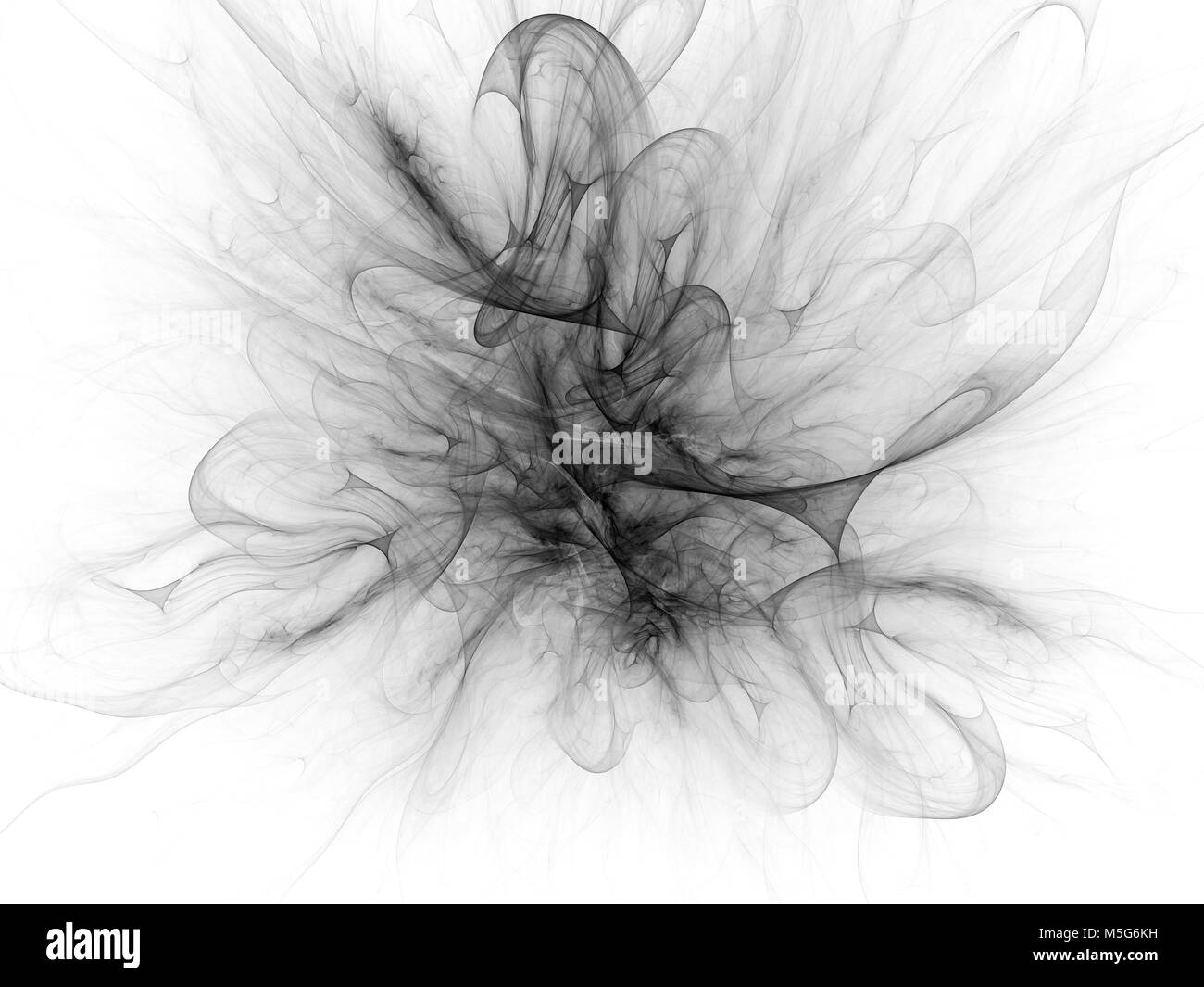 Dark matter in space, black and white inverted, computer generated ...