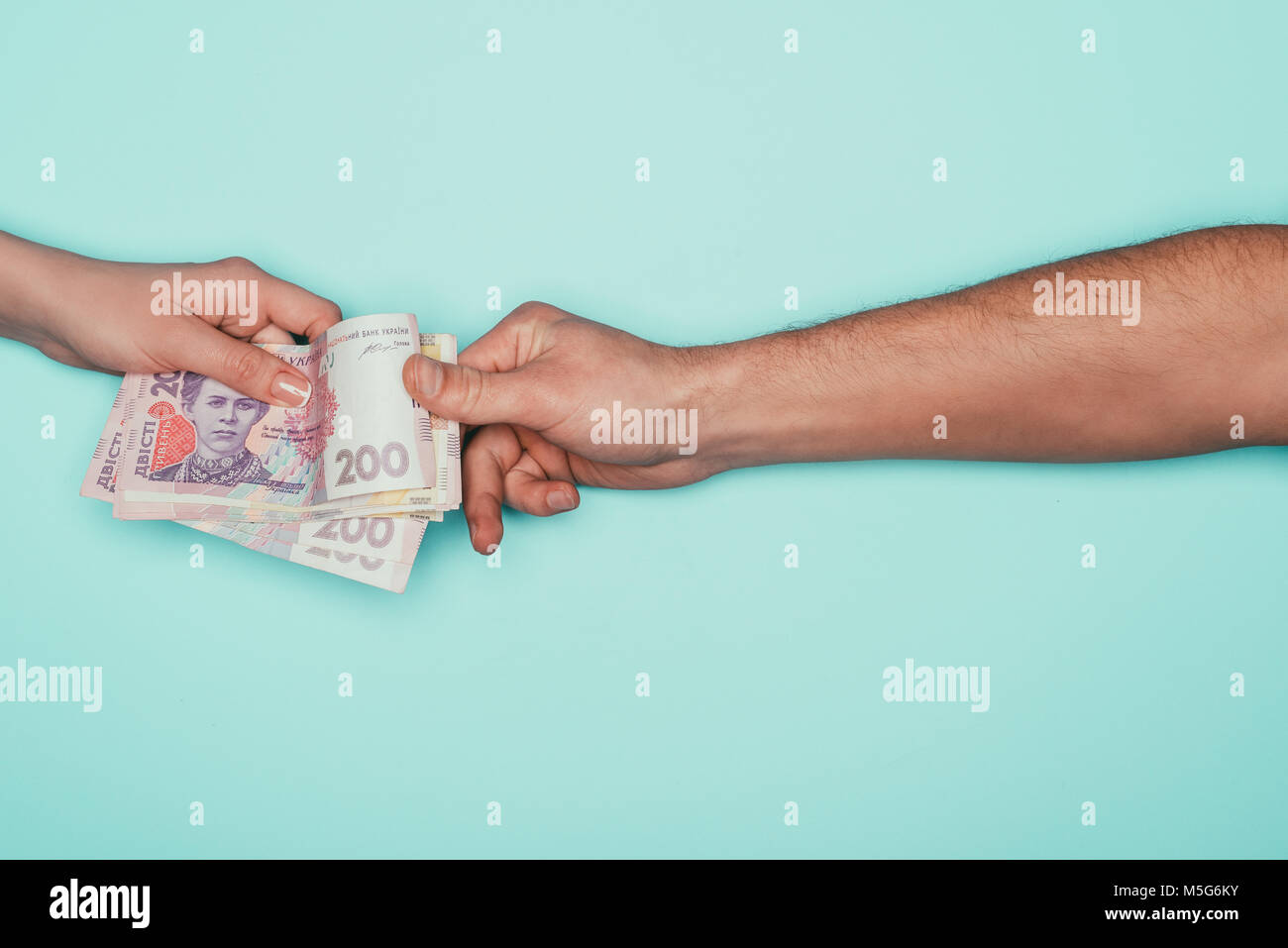 Close up woman taking money hi-res stock photography and images - Alamy