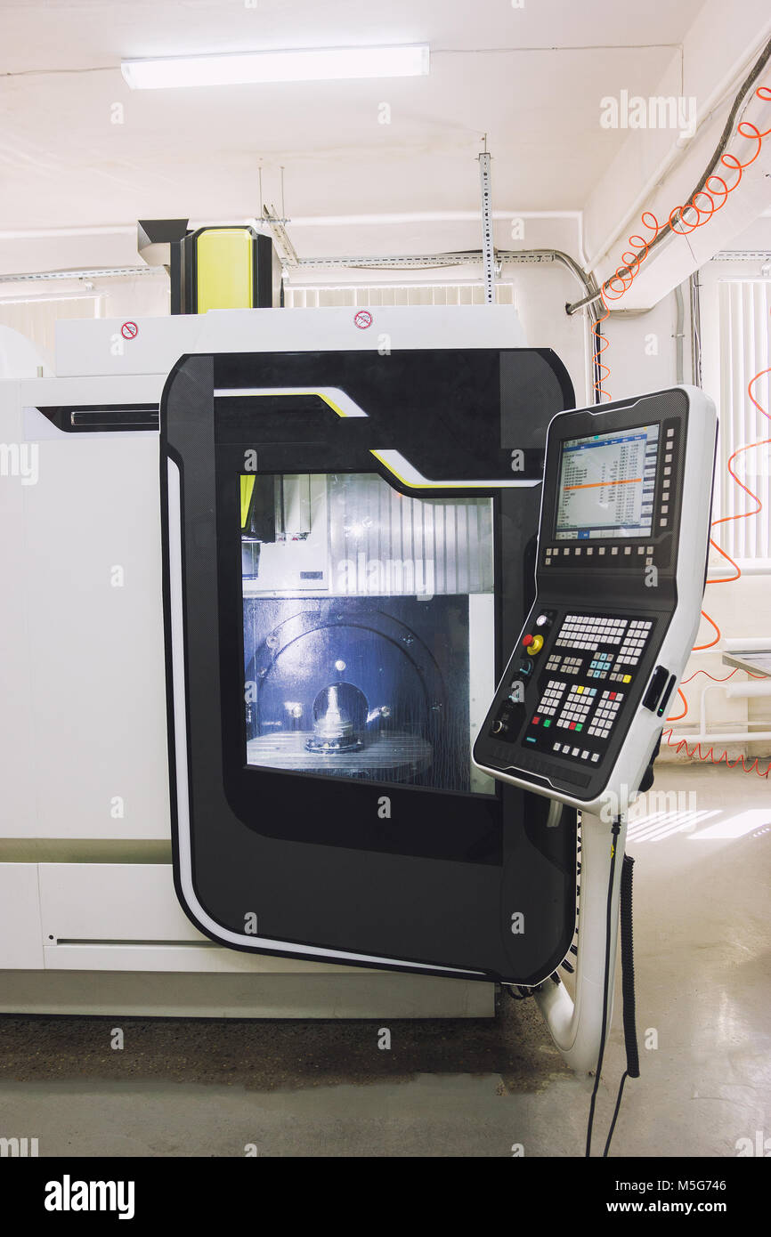 Remote control panel of metal machine - Industrial working manufactory ...