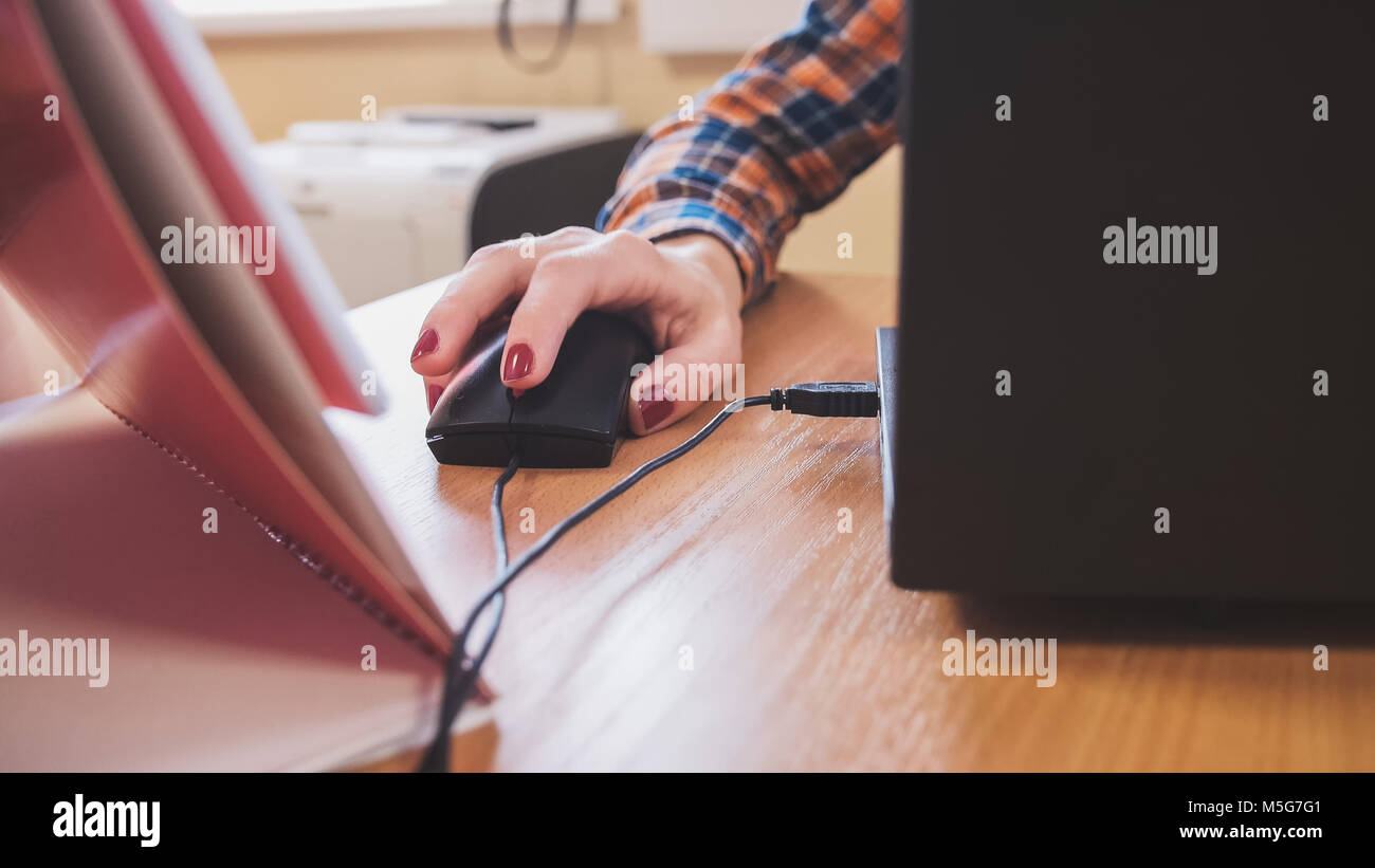 Red cordless computer mouse hi-res stock photography and images - Alamy