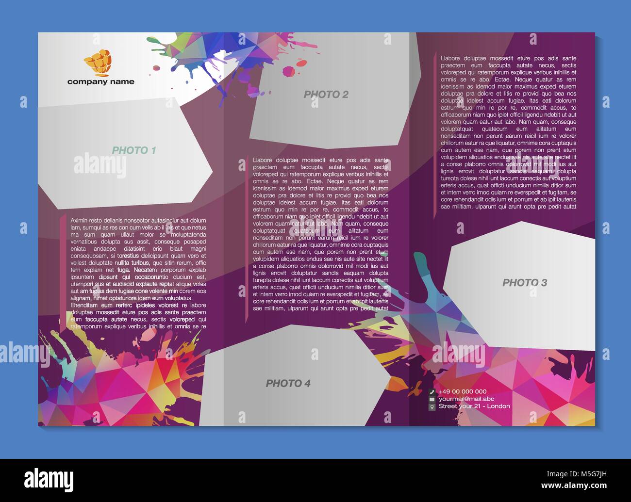 Color Brochure for your business - vector Stock Vector Image & Art - Alamy