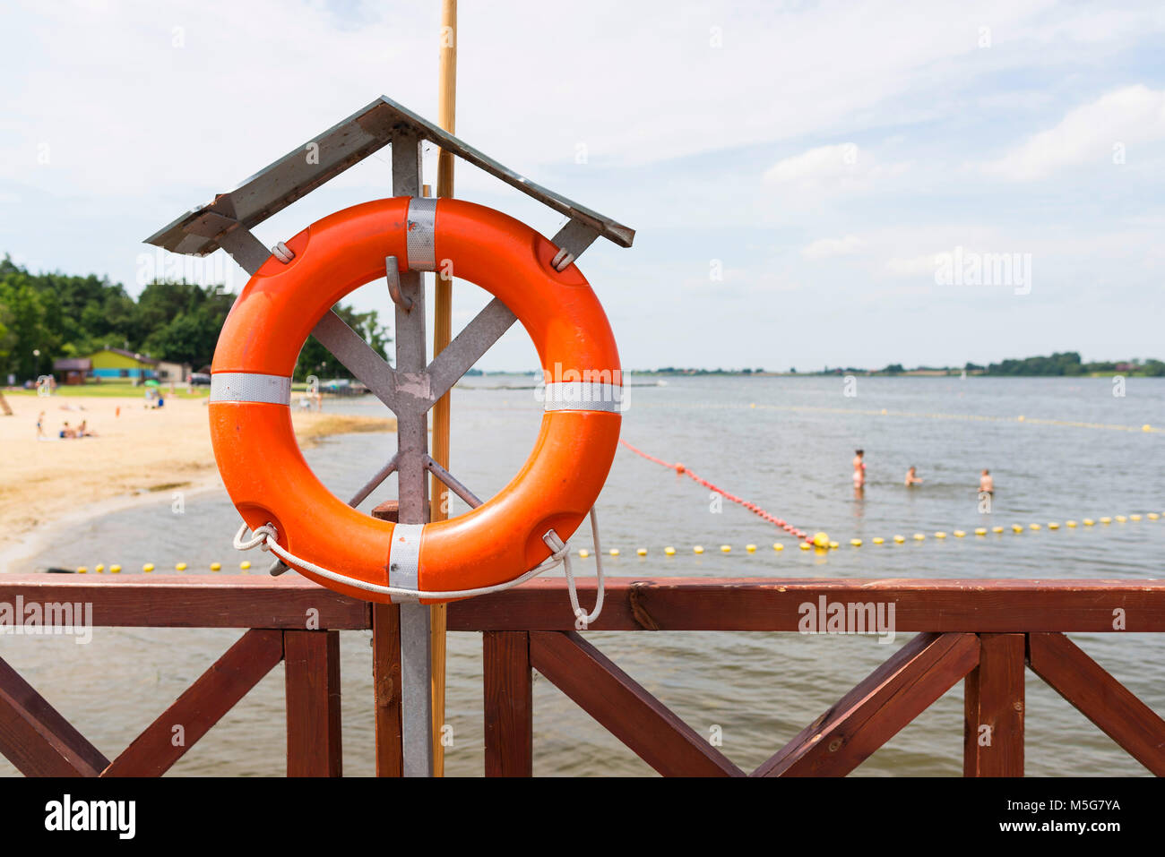 lifeguard equipment in water Stock Photo - Alamy