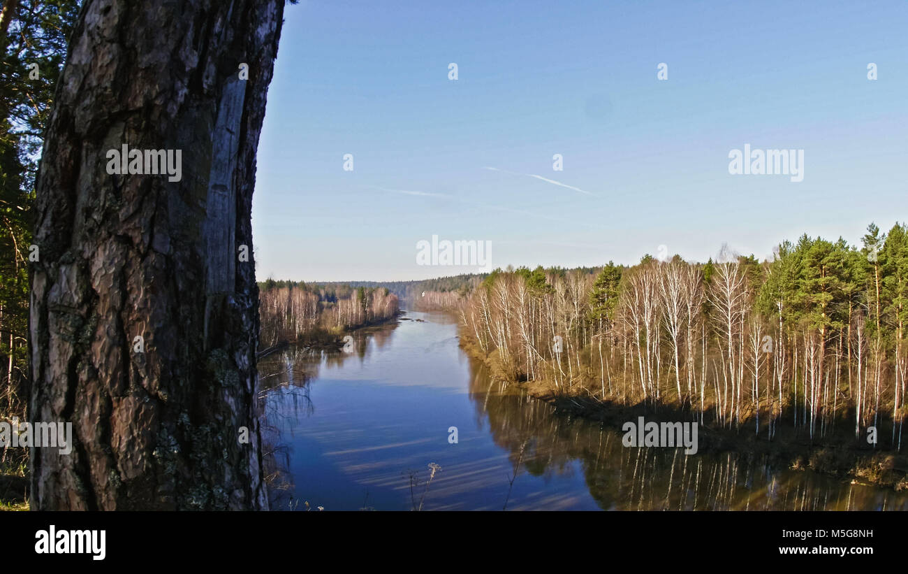 Mountain river landscape siberia, Ural, Russia Stock Photo - Alamy
