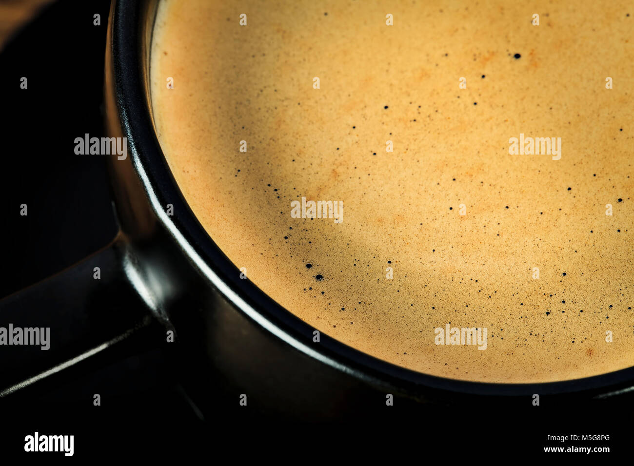 Top view coffee foam in a cup Stock Photo - Alamy