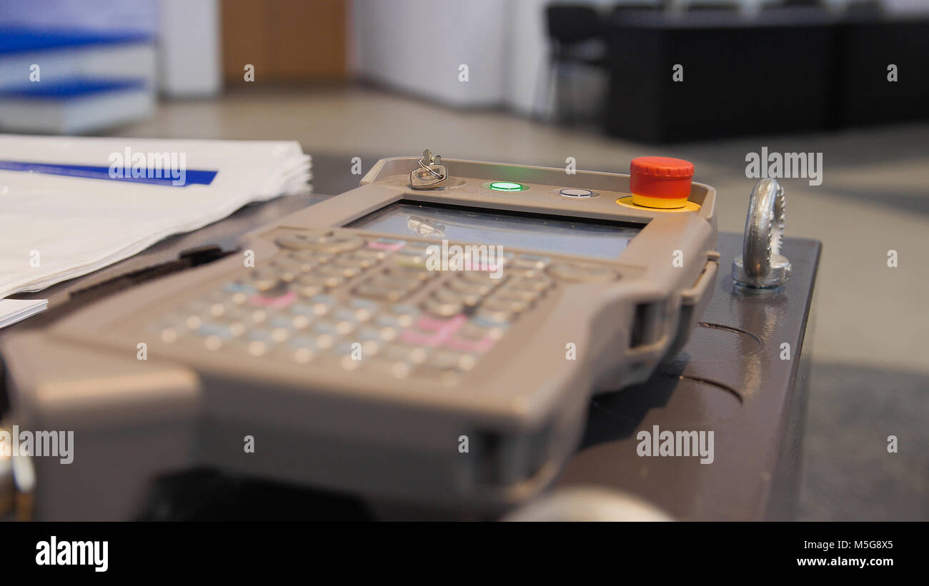 System management panel - Industrial remote control for welding robot ...