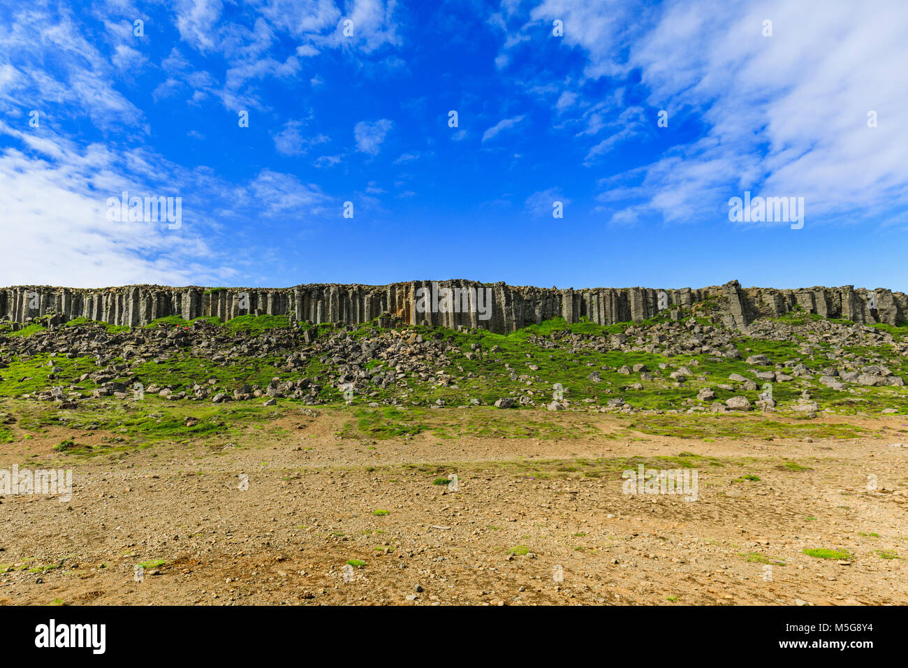 The basalt gerduberg cliffs located in west iceland Stock Photo - Alamy