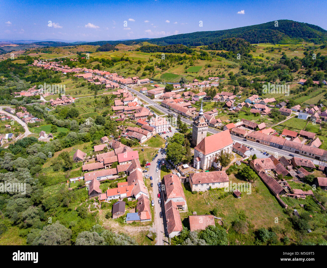 Saschiz saxon village in Transylvania, Romania Stock Photo - Alamy
