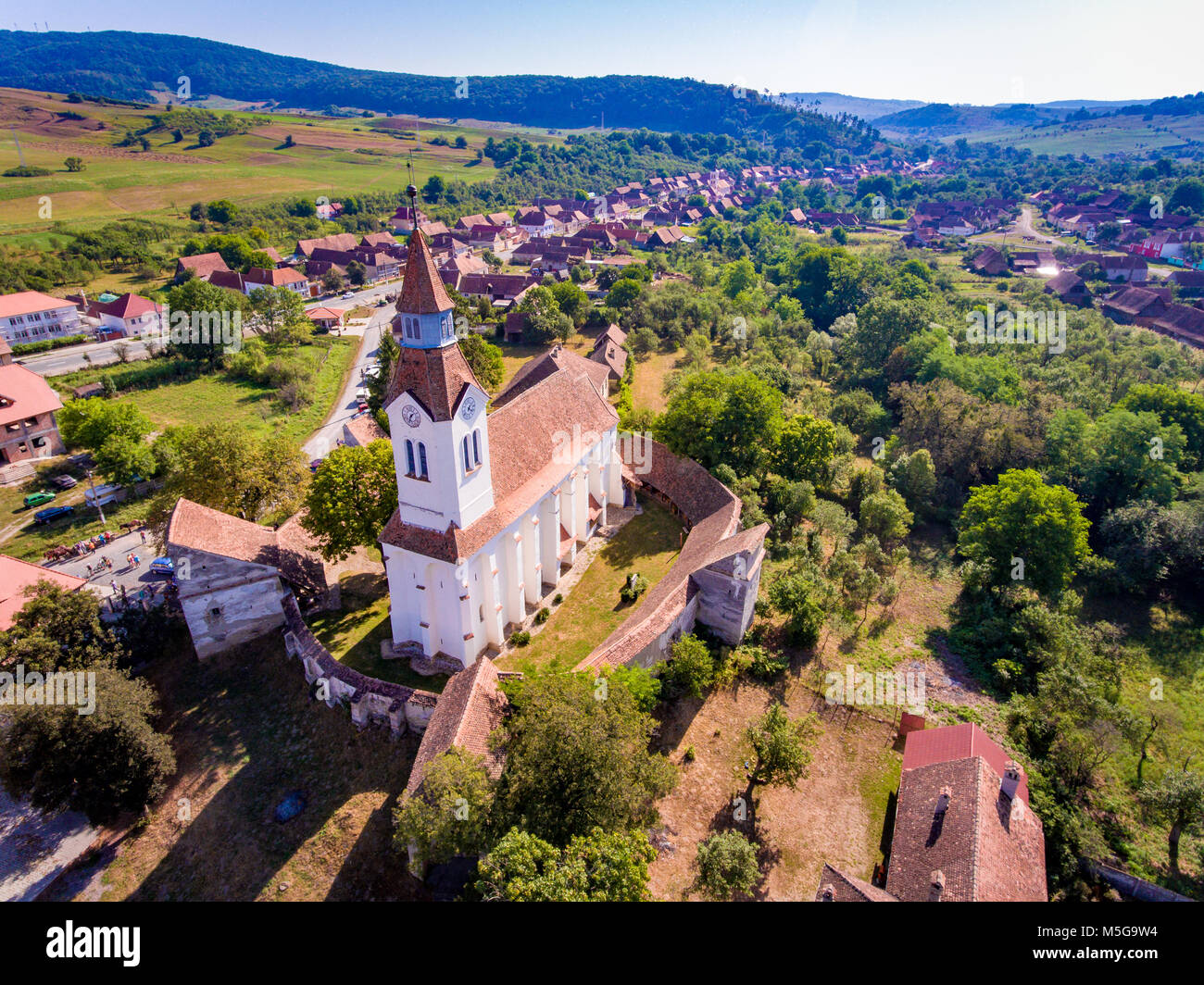 Bunesti Fortified Church in the Saxon Village Bunesti Transylvania ...