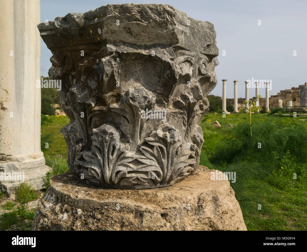 Broken column of roman ruins hi-res stock photography and images - Alamy