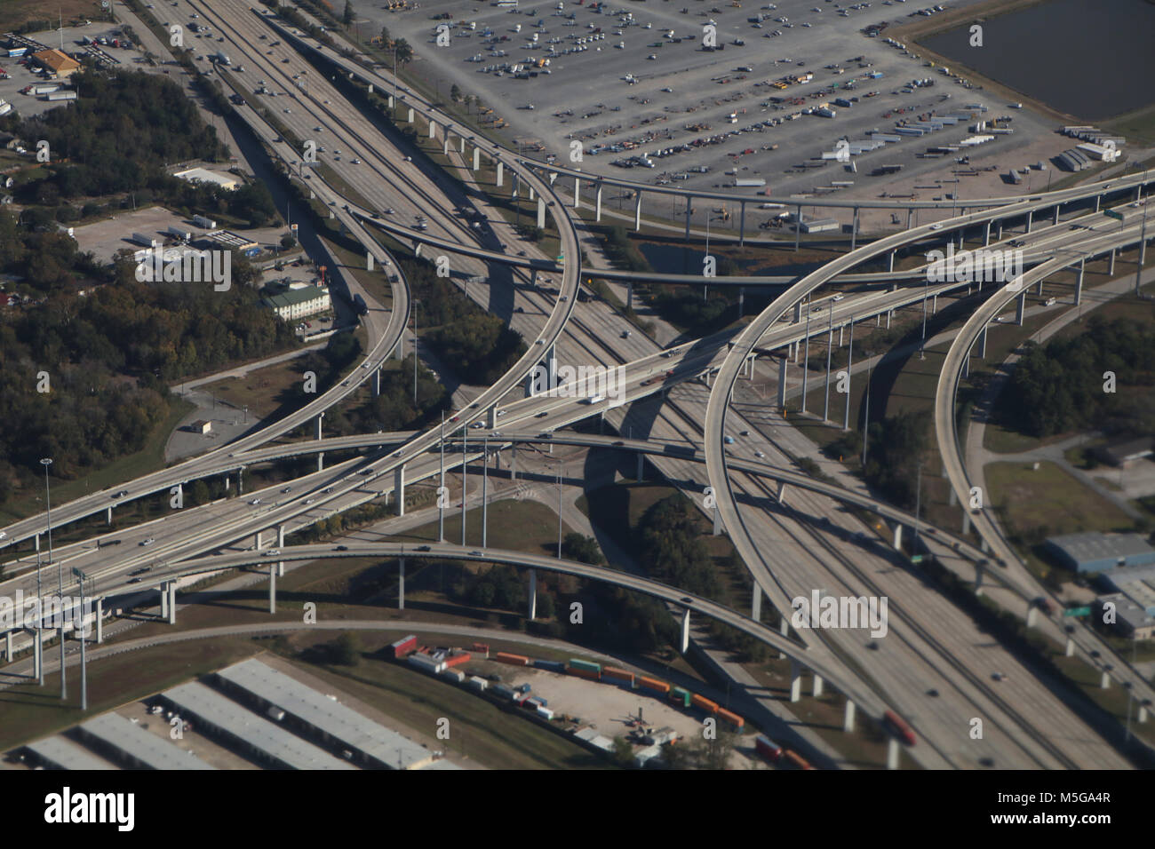 Controlled access highway freeway or motorway or a limited access divided highway hi-res stock ...