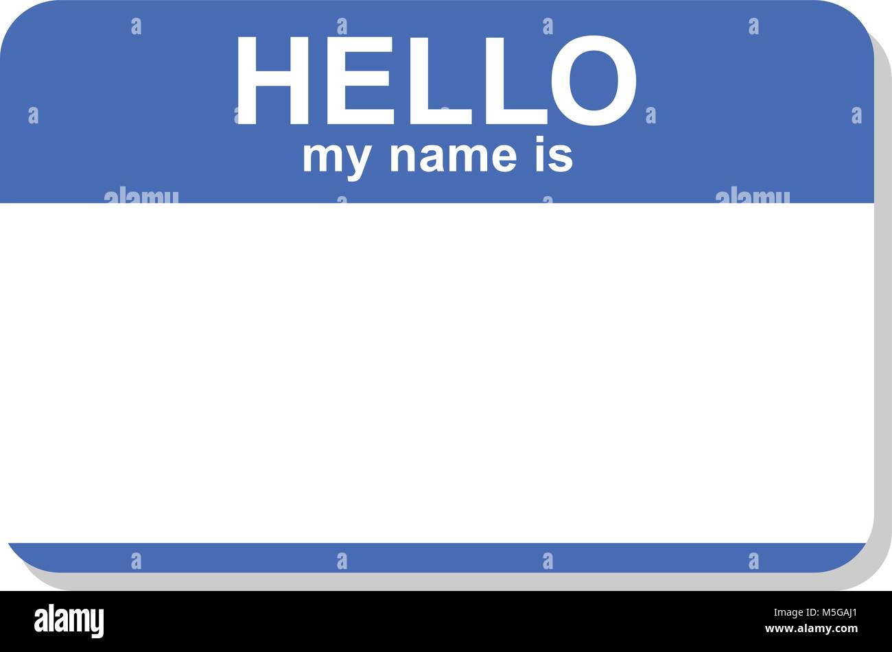 Hello my name is sticker hi-res stock photography and images - Alamy
