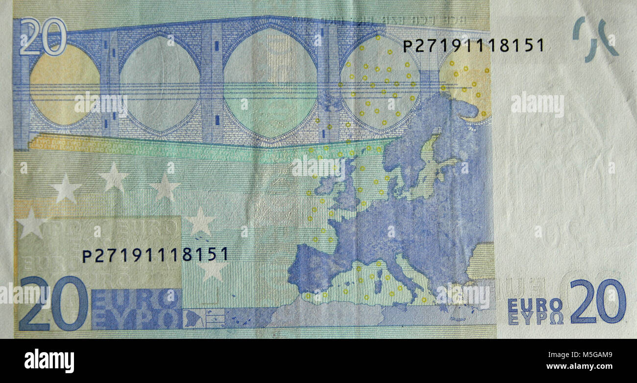 Twenty euro banknote europe currency money economy notes hi-res stock ...