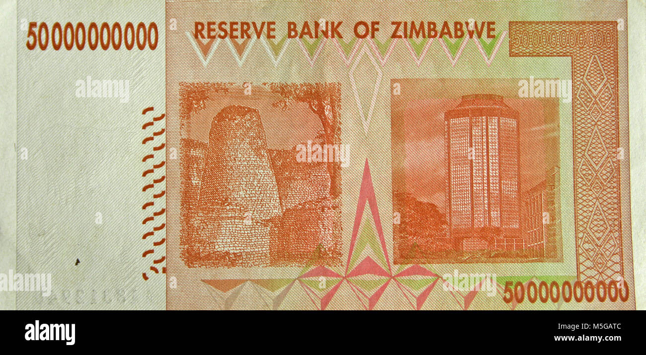 Zimbabwe Dollar Bank Note High Resolution Stock Photography and Images ...