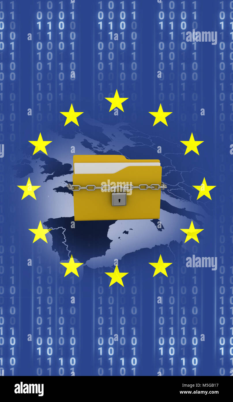 European union flag with safety concept Stock Photo - Alamy