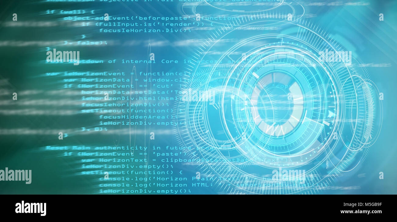 Composite image of blue code Stock Photo - Alamy