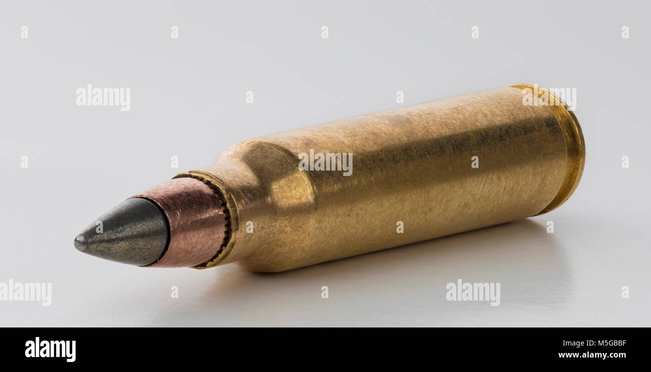 New military M855 EPR cartridges with a white background Stock Photo ...