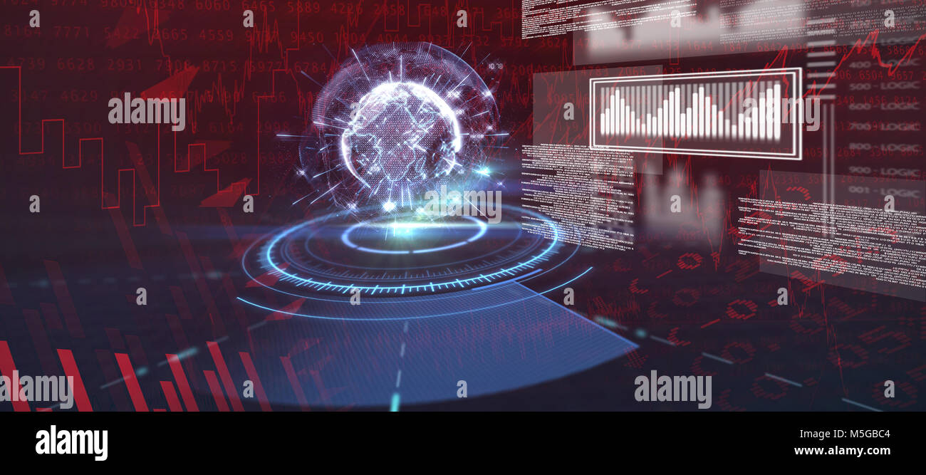 Composite image of interface of blue volume dial Stock Photo - Alamy