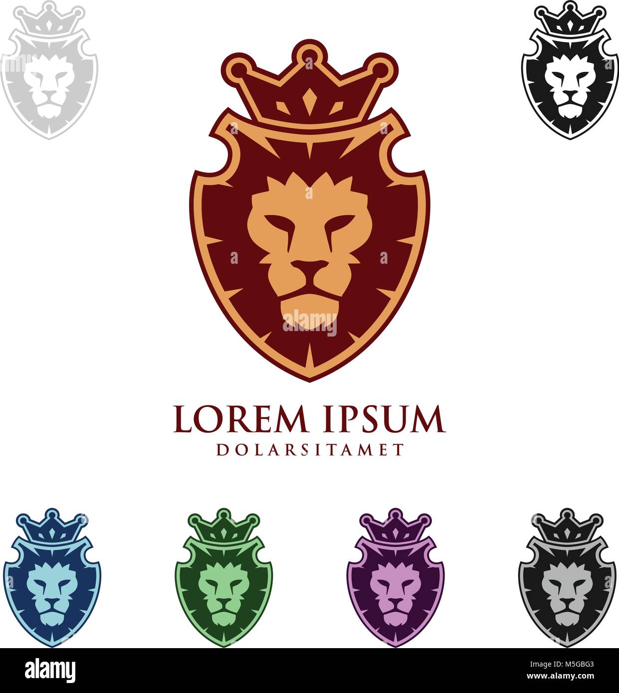 Lion Crown Logos