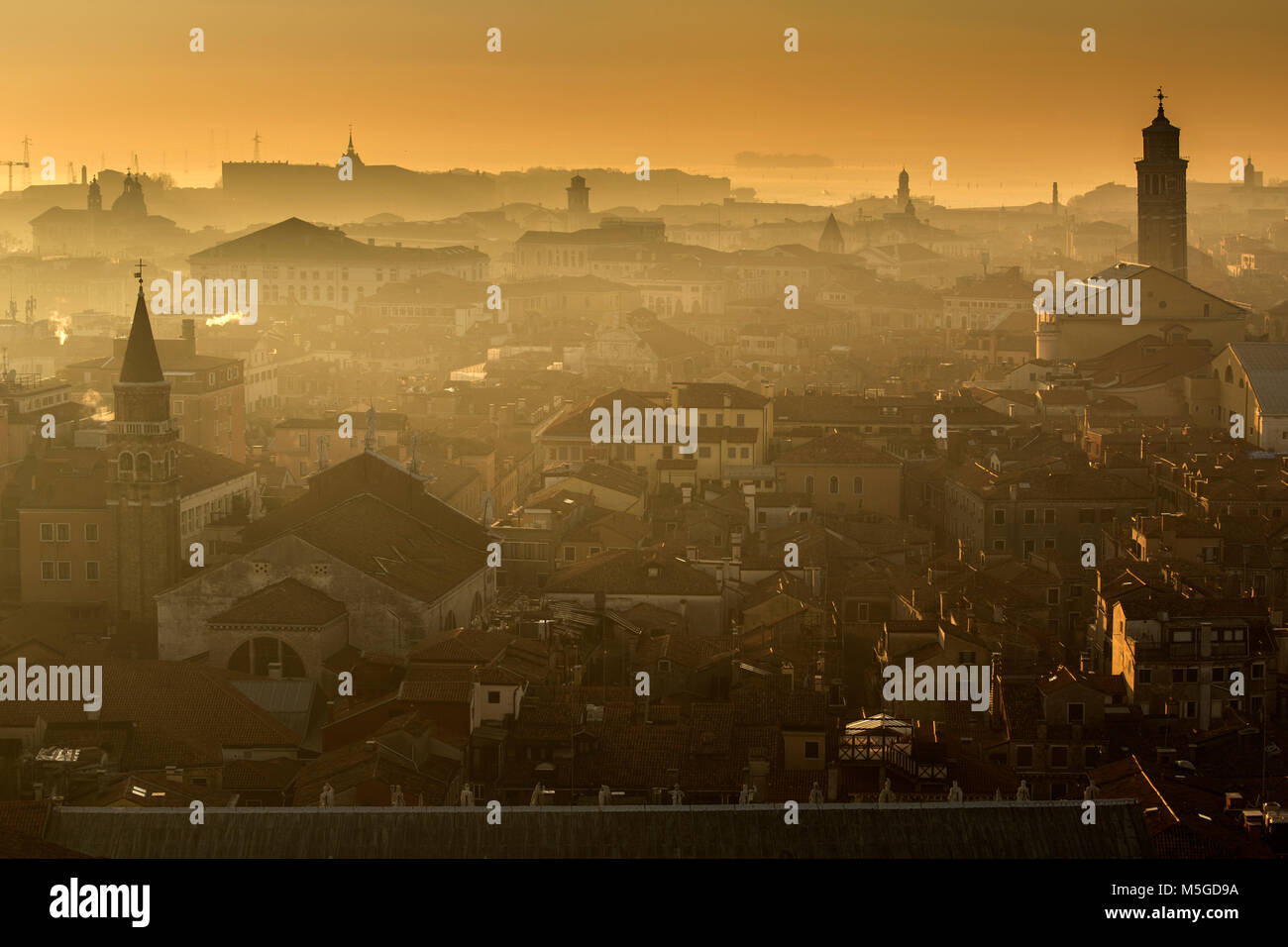 Sunset over Venice, Italy Stock Photo - Alamy