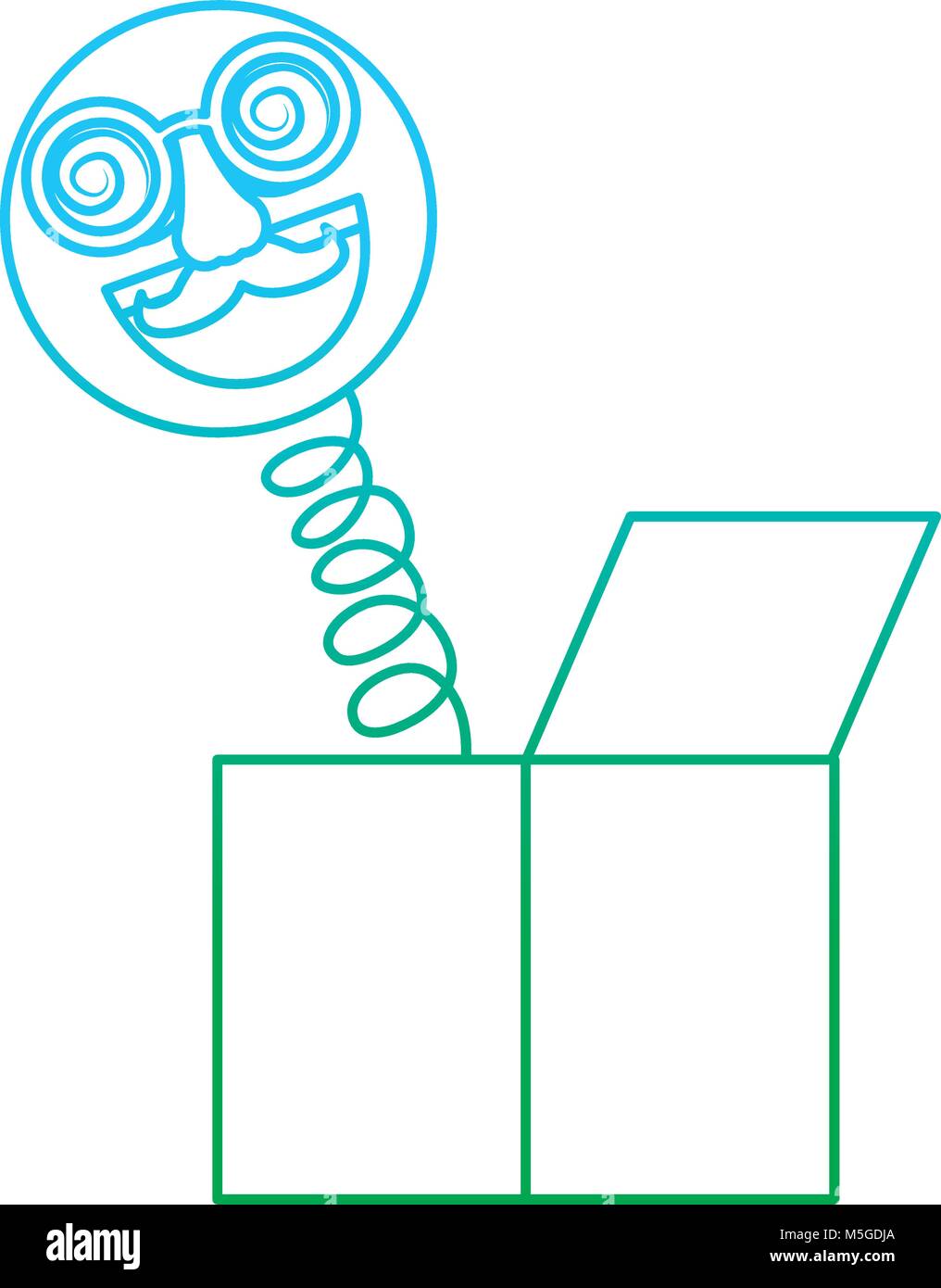 joke box emoticon with glasses mustache and nose prank Stock Vector ...