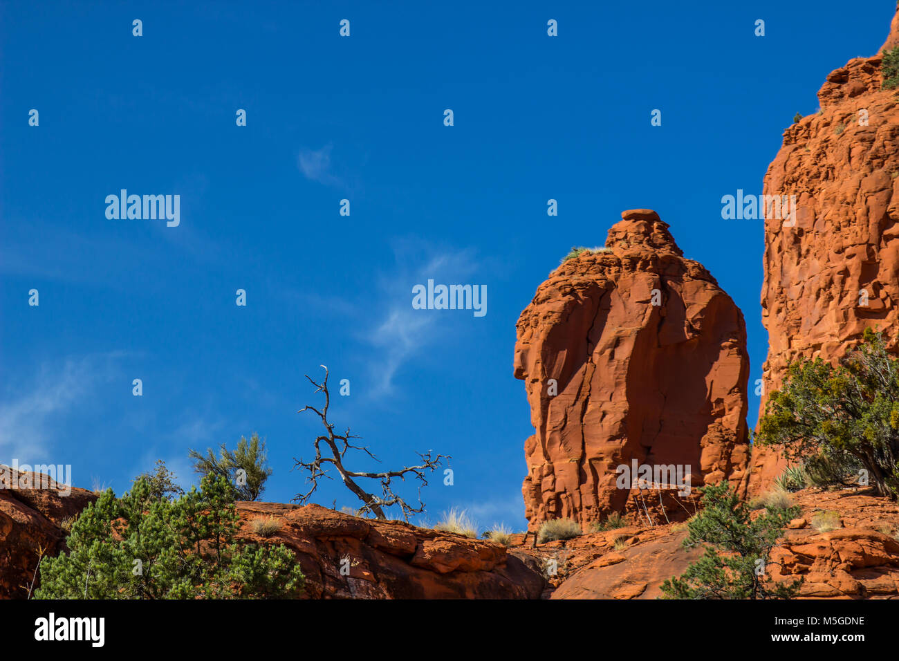 Red Rock Mountain Peak In Arizona High Desert Stock Photo - Alamy