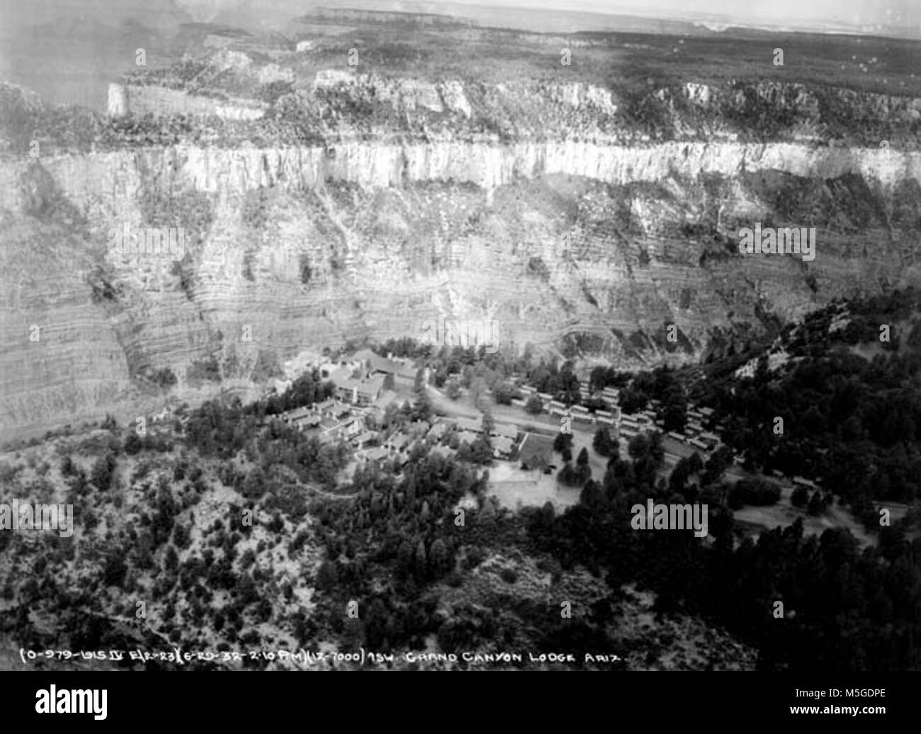 Grand Canyon Historic Aerial of Nor Rim Lodge c AERIAL OVERVIEW OF ...